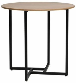 Kulatý jídelní stůl Alto 80 cm dub přírodní/černý