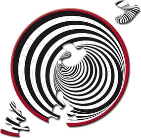 CURIOSI Kulaté puzzle Picoli: Tunel / 33 dílků / průměr 9 cm