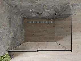 Mexen Omega sprchový kout 110x80cm, 8mm sklo, chromový profil-šedé sklo, 825-110-080-01-40