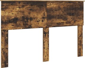 Rám postele s čelo Kouřový dub 140 x 190 cm Kompozitní dřevo 3410899