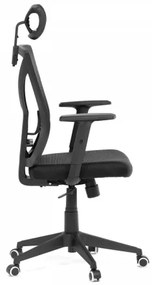 Kancelářská židle černá mesh plastový kříž KA-Q851 BK