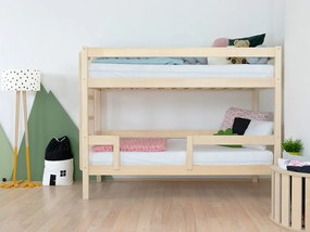 Benlemi Patrová postel se dvěma lůžky ULURU z masivu Zvolte barvu: Bílá, Zvolte šuplík: Bez šuplíku, Zvolte výšku: 162 cm