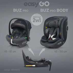 Sada autosedaček 2v1 EasyGo Buz Pro a Buz Pro Body Granito