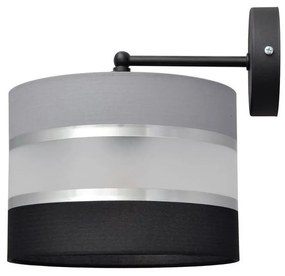 Nástěnná lampa HELEN 1xE27/15W/230V černá/šedá/stříbrná