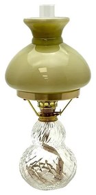 Floriánova huť Petrolejová lampa ZUZANA 43 cm křišťál káro FL0037