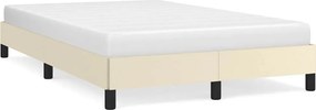 Rám postele bez matrace krémový 120x190 cm umělá kůže 3269621