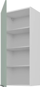 ARIA sb | horní skříňka 50 G-108 1F policová | 50 cm | EXTRA VYSOKÁ | ANTI FINGERPRINT povrch | bílá/aquamarine
