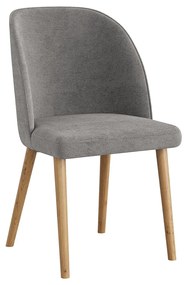 Čalouněná židle šedá s dřevěnými nohami R4 Olbia