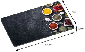 Skleněné krájecí prkénko SPICES 29,5x19 cm černé