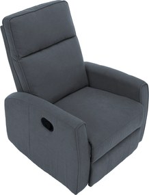 Relaxační otočné křeslo, šedá, MEKENZI