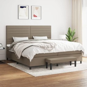 Box spring postel s matrací taupe 200x200 cm textil 3136705