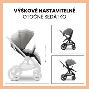 Hauck Kombinovaný kočárek Comfort N Care Air 2v1 dark grey