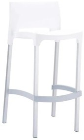 Plastová barová židle DS10128899 - Bílá