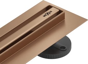 Mexen Flat 360° Slim sprchový žlab 70 cm, měděná matná, 1C41070