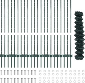 Plot s řetězovým odkazem a sloupkem 25 x 1,2 m Zelená Síťovina 3336253