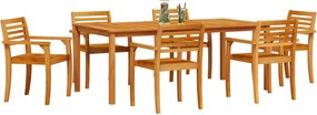 Zahradní jídelní souprava 7 ks Hnědá Masivní akátové dřevo 3375667