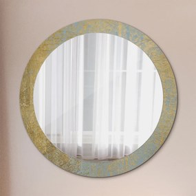 Kulaté dekorativní zrcadlo Textura zlatého filmu fi 80 cm