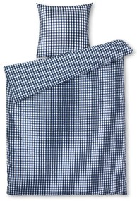 Tmavě modré krepové povlečení na jednolůžko/prodloužené 150x210 cm Bæk&Bølge – JUNA
