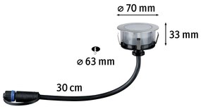 Paulmann 94751 Plug&Shine Floor, zápustné svítidlo do terasy 2W LED RGBW, prům. 7cm, IP67, ZigBee