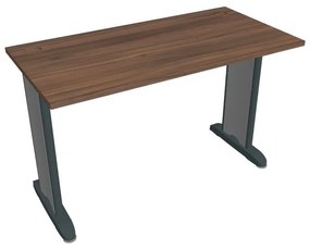 Stůl pracovní rovný 120 cm hl. 60 cm - Hobis Flex FE 1200 Dekor stolové desky: ořech, Barva nohou: černá