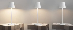 Toolight Toolight, dotyková LED noční stolní lampa 5W, 3 barvy světla, USB napájení, APP1370-T WHITE, bílá, OSW-08634