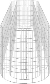 Gabionový vyvýšený záhon pozinkované železo 260 x 50 x 50 cm 152026