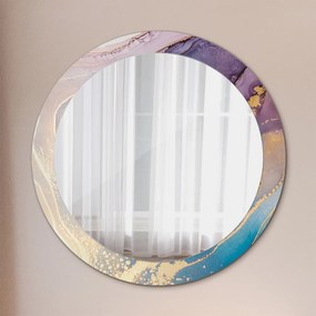 Kulaté dekorativní zrcadlo na zeď Mramorový kámen fi 80 cm