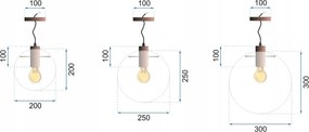 Toolight - Závěsné svítidlo Lassi 20+25+30 cm APP309-3C, černá, OSW-00341
