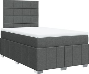 Box spring postel s matrací tmavě šedá 120x190 cm textil 3293908