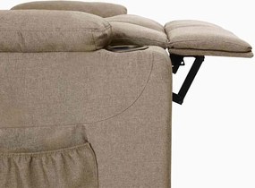 Polohovací křeslo taupe textil 339090