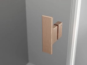 Mexen Mist Duo sprchový kout s otevíracími dveřmi 110 x 80 cm, transparentní, kartáčovaná měď - 8A4-110-080-65-00