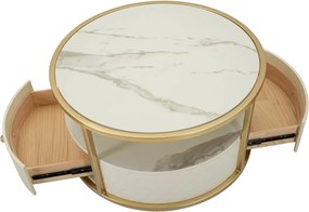 Designový konferenční stolek Pembroke 75 cm bílý