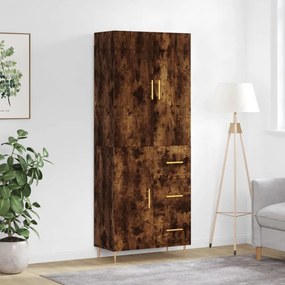 vidaXL Skříň highboard 69,5 x 34 x 180 cm kompozitní dřevo [3195892] Barva: kouřový dub