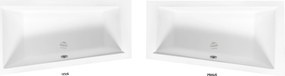 Besco Intima asymetrická vana 150 x 85 cm levá akrylát bílá VANINTI15L