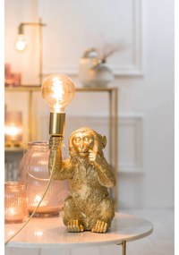 Zlatá stolní lampa s opičkou Monkey S - 20*19*34 cm/40W