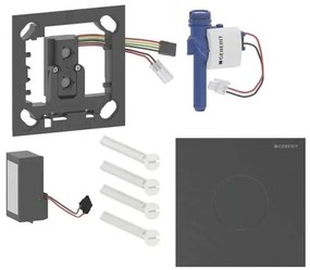 Geberit - Elektronické ovládání splachování pisoárů typ 40, síťové napájení, easy to clean, Bluetooth, kartáčovaný černý chrom 116.024.QD.1