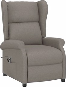 Elektrické polohovací křeslo ušák taupe textil 3098327