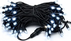 Easy Fix LED světelný řetěz, 5 m, venkovní, kontura, ledově bílá, 60 diod, černý kabel, IP67
