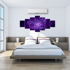 Obraz moderní modré abstrakce (210x100 cm)