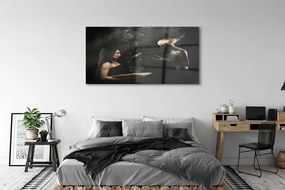 akrylový obraz Žena temná postava 140x70 cm
