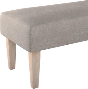 Dlouhá lavička 100x40cm barva béžová látka pletený vzor