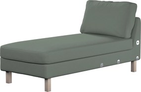 Potah na přídavný šezlong IKEA Karlstad, krátký barva zelená látka pletený vzor