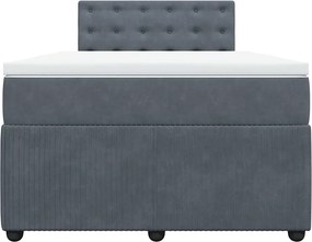 Box spring postel s matrací tmavě šedý 120x190 cm samet 3289999