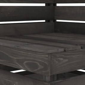 vidaXL 9dílná zahradní souprava s poduškami zeleně impregnované dřevo [3068080] Barva: Černá a šedá