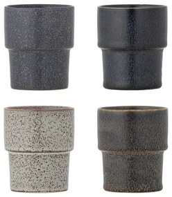 Hnědé šálky v sadě 4 ks na espresso z kameniny 150 ml Ewan – Bloomingville