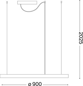 Ideal Lux - LED Lustr na lanku ORACLE LED/55W/230V 3000K pr. 90 cm bílá