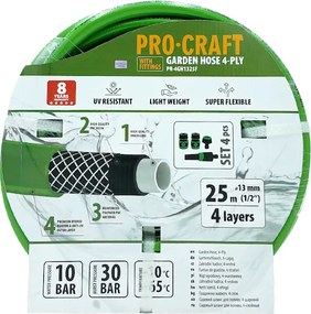 Výrobce: Procraft Procraft Zelená zahradní hadicí Procraft PR-4GH1325F | PR-4GH1325F