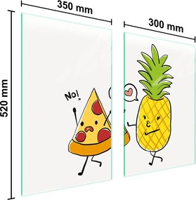 Skleněná Ochranná Deska Do Kuchyně 65x52 Jídlo