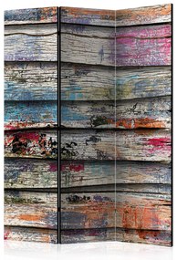 Artgeist Paraván - Colourful Wood [Room Dividers] Velikosti (šířkaxvýška): 135x172