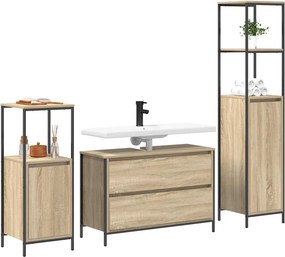 Sada koupelnového nábytku 3 ks Sonoma dub 90 x 34,5 x 60 cm 3328360